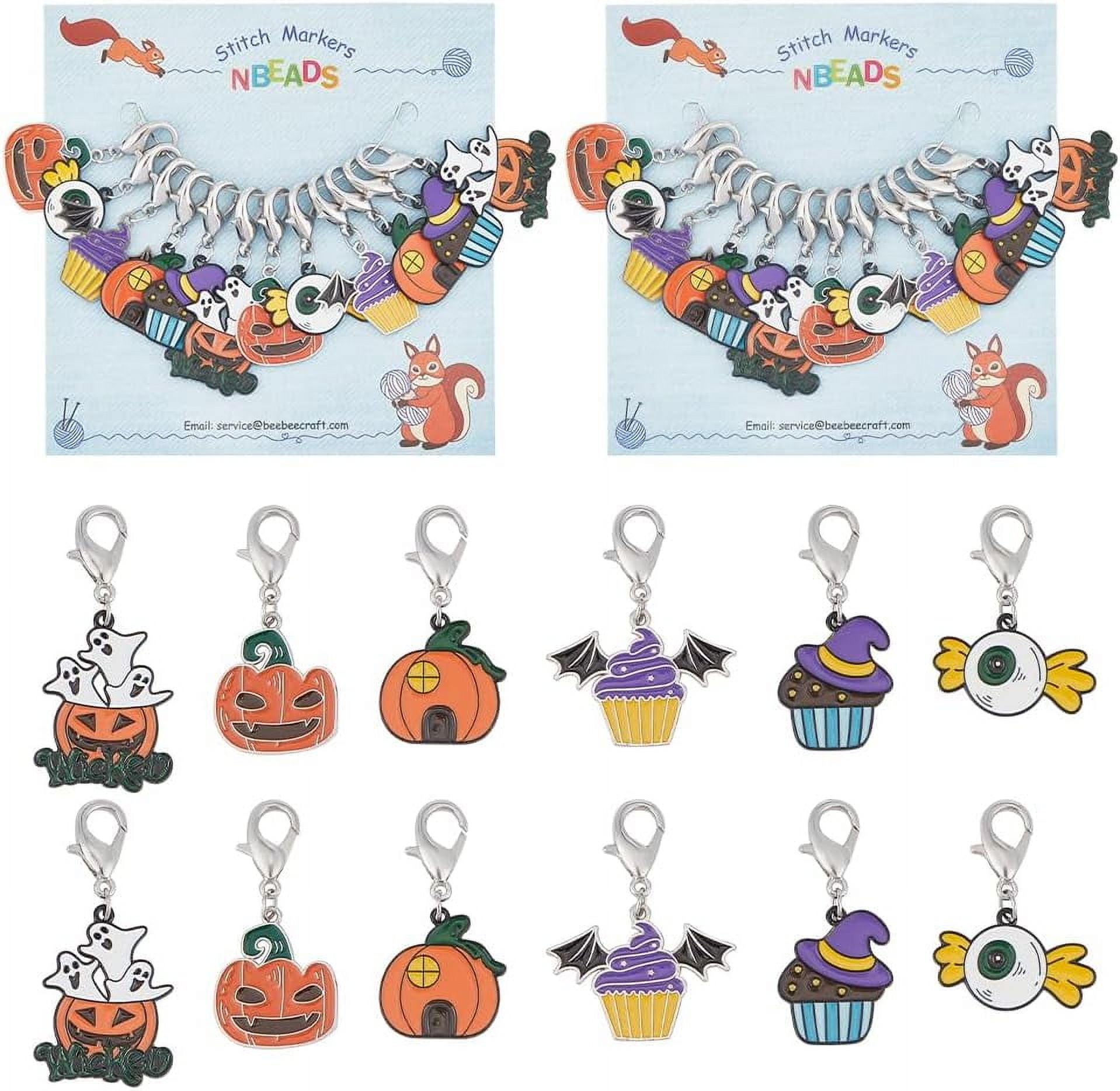 2 set 24 pcs Lightning Stitch Markers Enamel Alloy Crochet Stitch ...