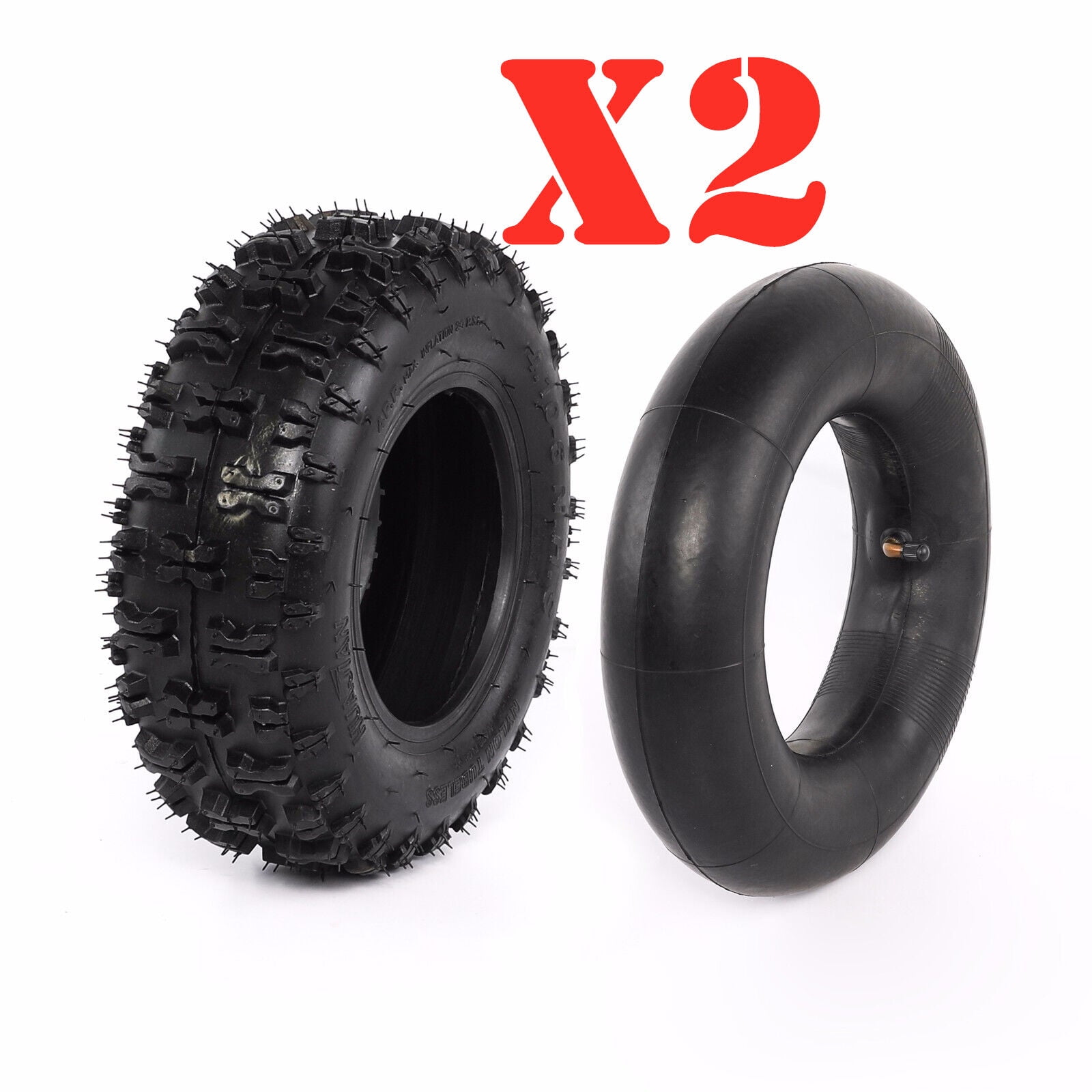 2 set 4.10-6 Tire Tyre and Tube for Lawn Mower Scooter Golf Cart ATV Quad Bike - Walmart.com