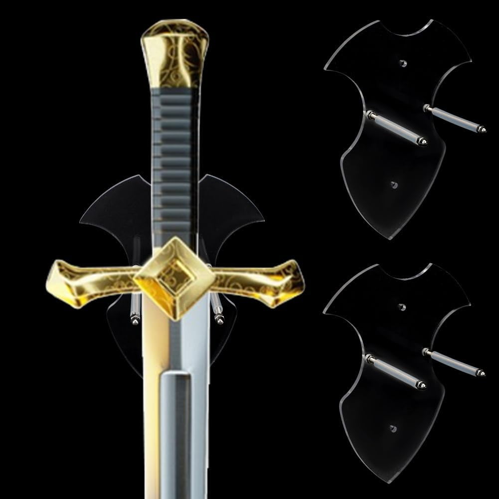 2 set Acrylic Sword Holder Wall Mounted Sword Rack with Iron Screws ...