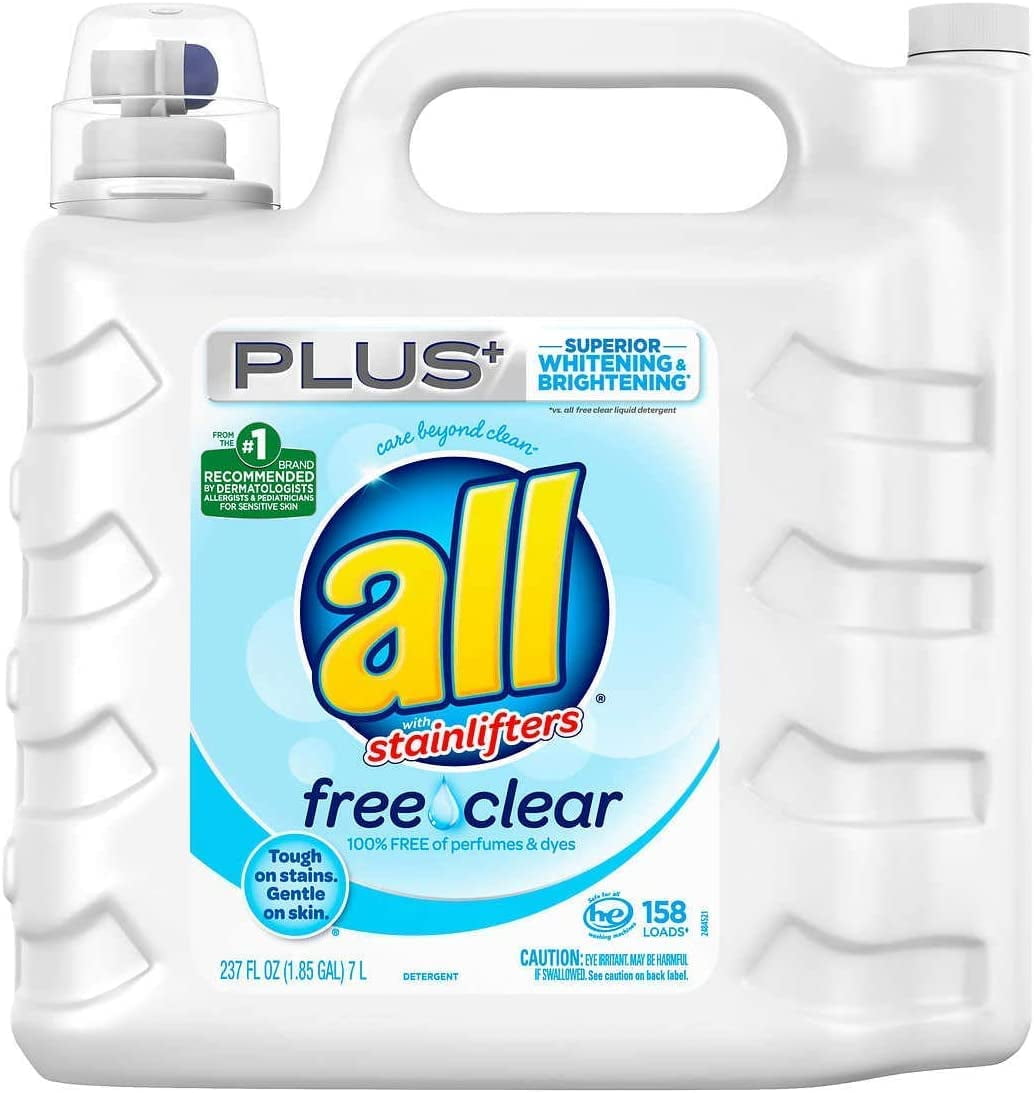 2-set All Free & Clear Plus+ Stainlifters HE Liquid Laundry Detergent ...