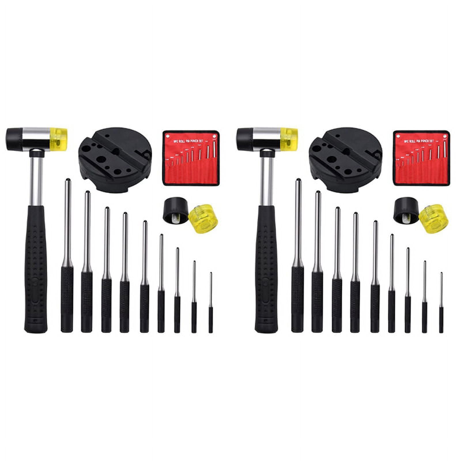 2 set Roll Pin Punch Set with Storage Pouch,Smithing Punch Removing ...