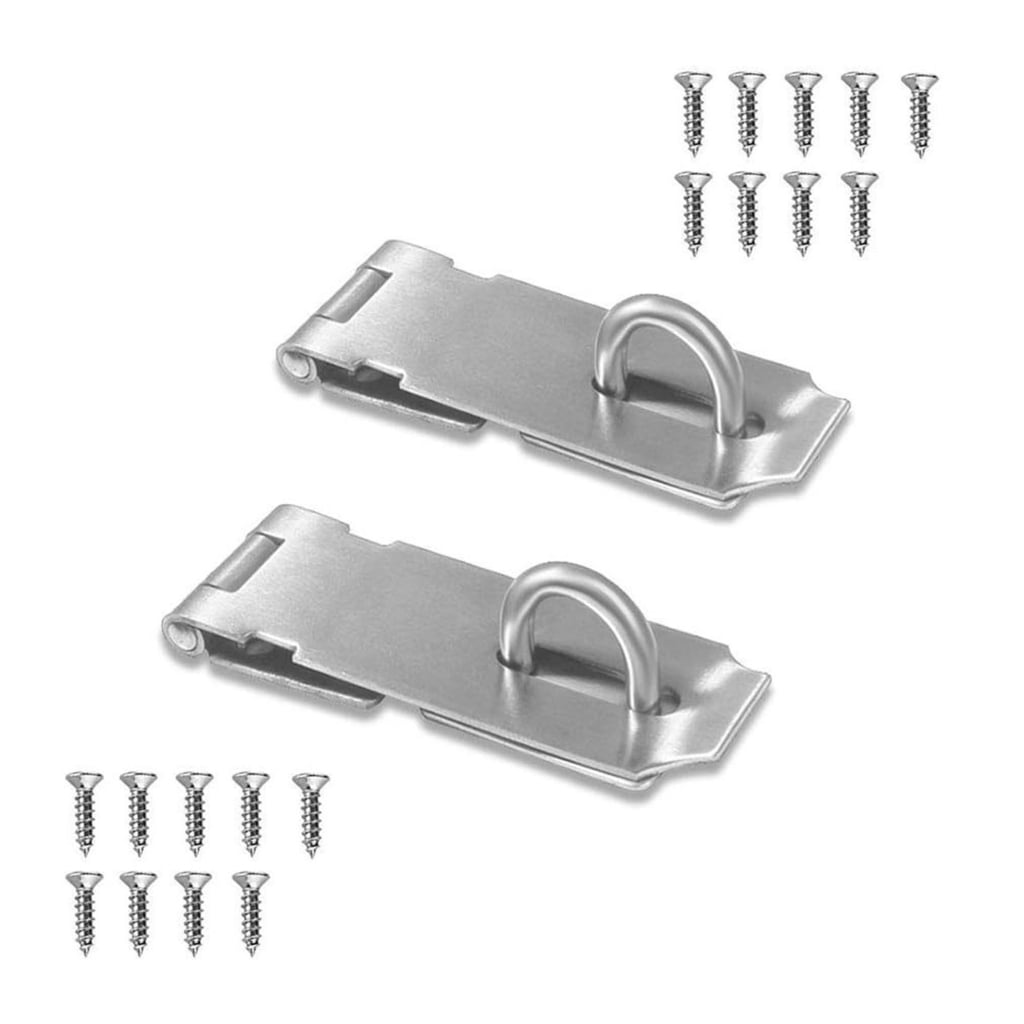 2 set Versatile Door Lock Hasp Stainless Steel Shed Lock Hasp Suitable ...