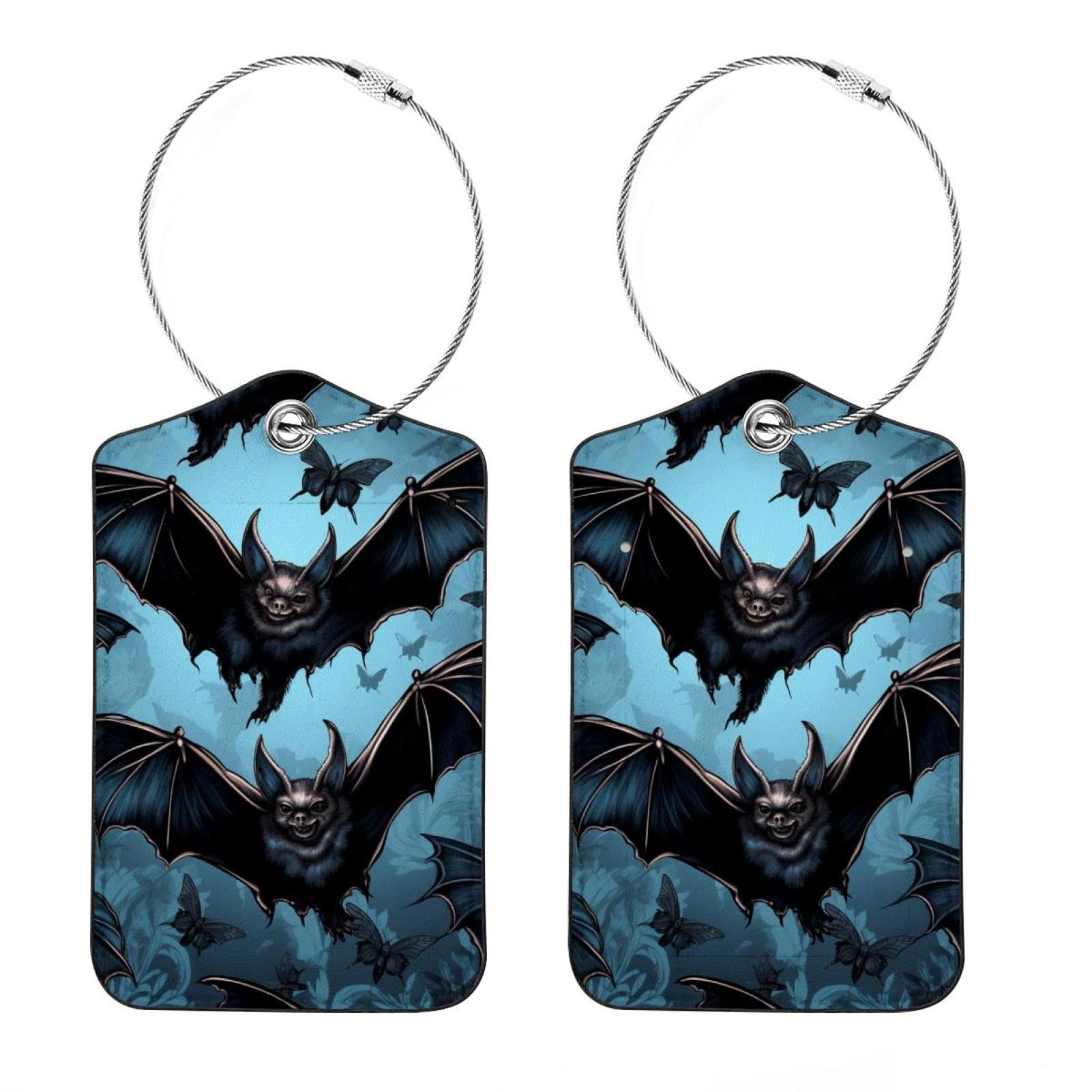 2 set of Bat Baggage Bag Luggage Tags with Privacy Cover - Walmart.com
