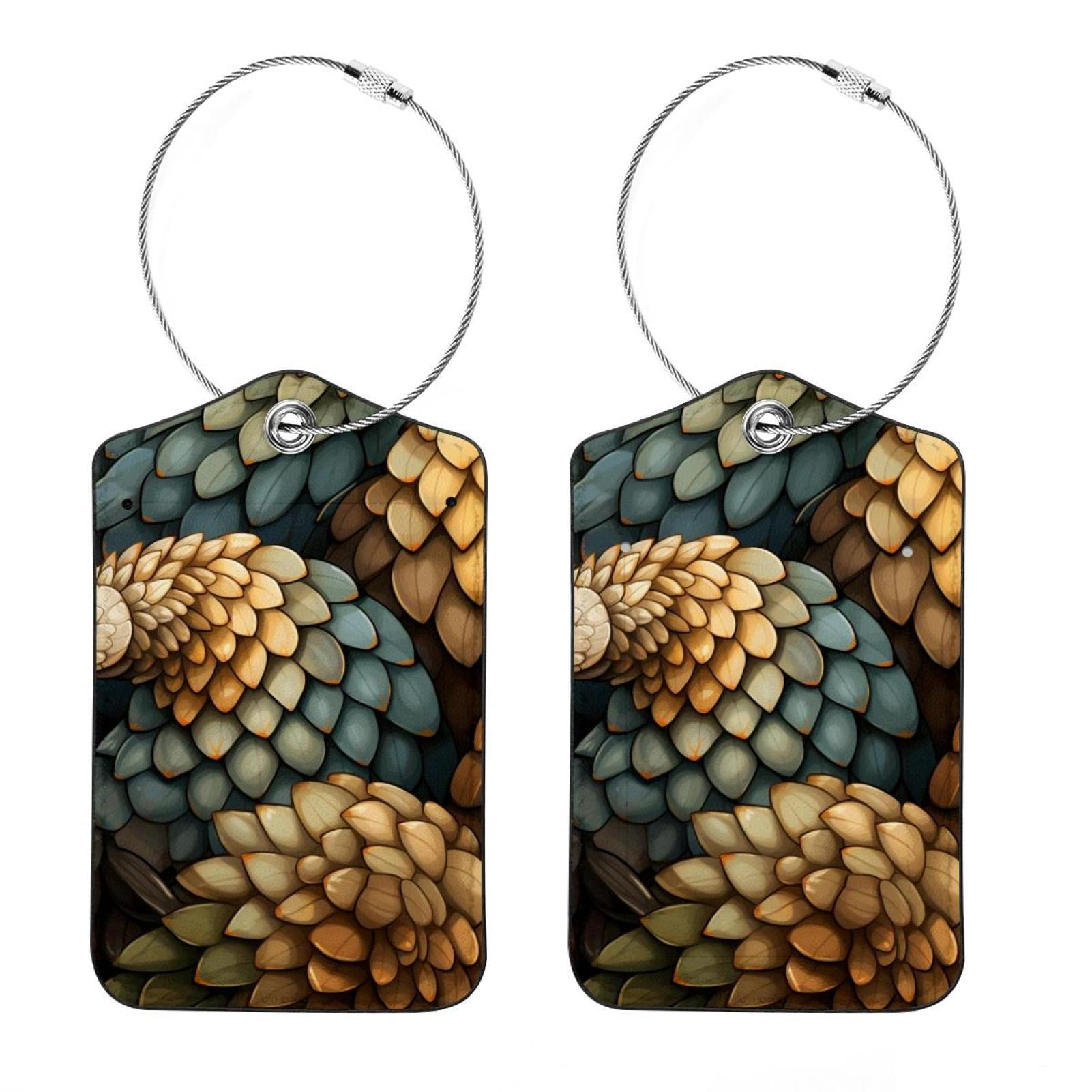 2 set of Pangolin Baggage Bag Luggage Tags with Privacy Cover - Walmart.com