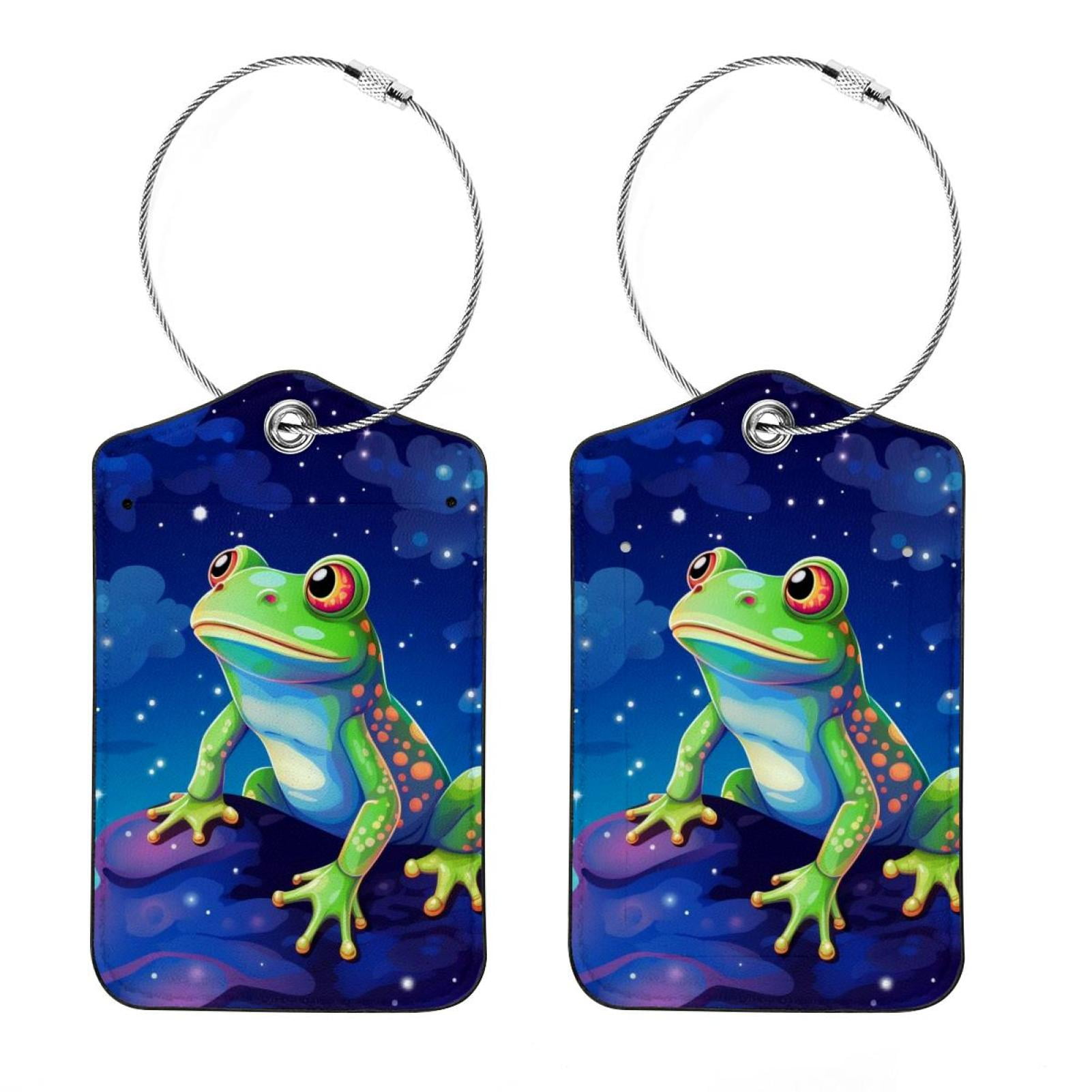 2 set of Starry Frog Baggage Bag Luggage Tags with Privacy Cover ...