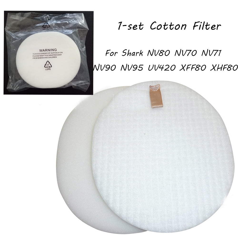 2 sets Cotton Filter ONLY - Cotton Filter for Shark NV80 NV70 NV71 NV90 ...