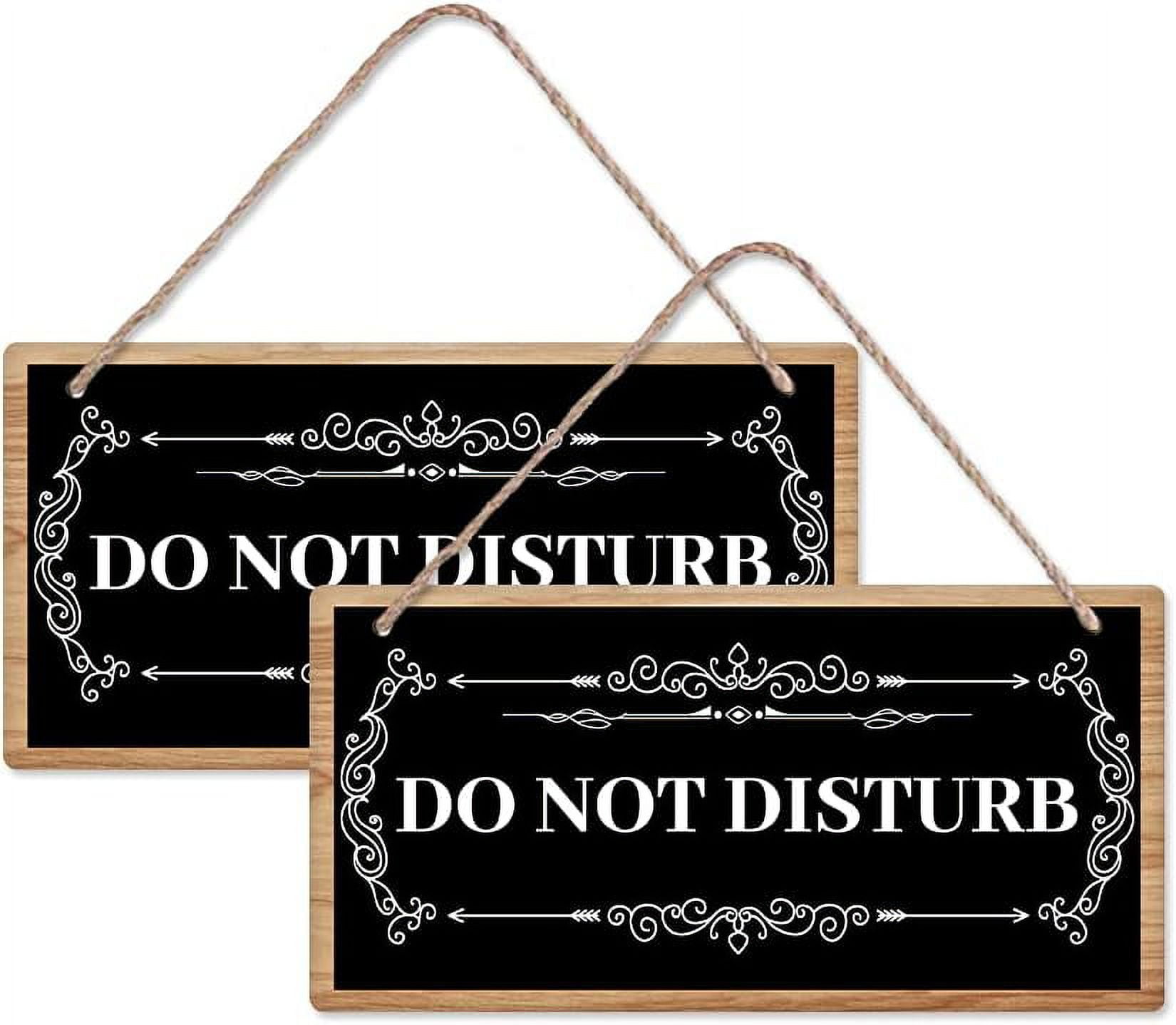 2 sets Do Not Disturb Wood Hanging Sign Plaque Slogan Sign Rectangle ...