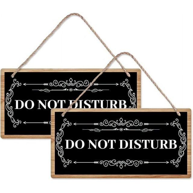 2 sets Do Not Disturb Wood Hanging Sign Plaque Slogan Sign Rectangle ...