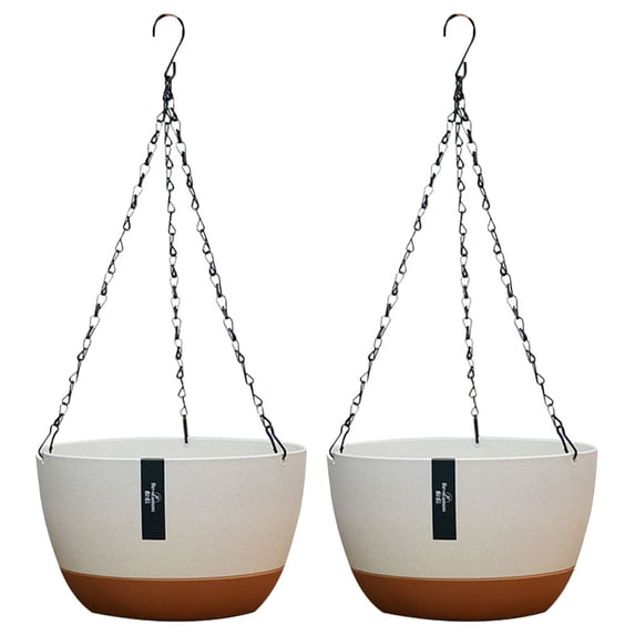 2 sets of Hanging Planters Outdoor Indoor Hanging Plant Pot Basket ...