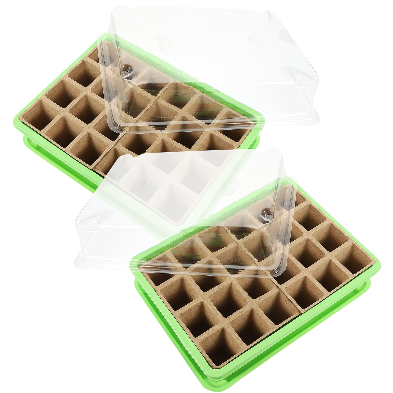 2 sets of Plant Growing Trays Vegetable Germination Plates Starter ...