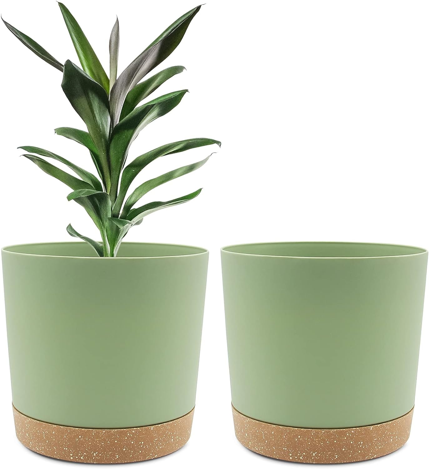 2 sets of Scandinavian outdoor flower pots with drainage holes and ...
