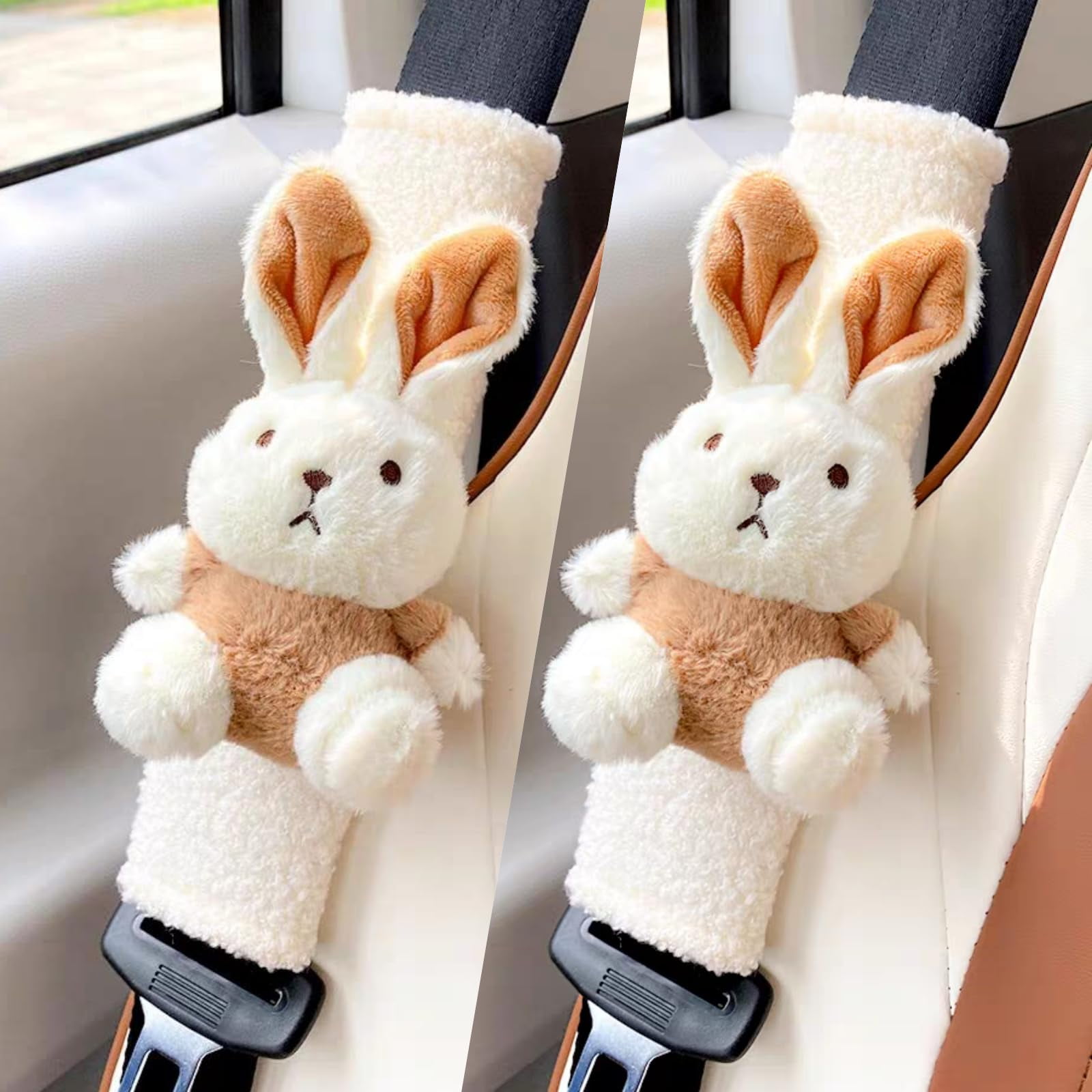2 sets of safety belt padding, car seat cushion (F-type) - Walmart.com