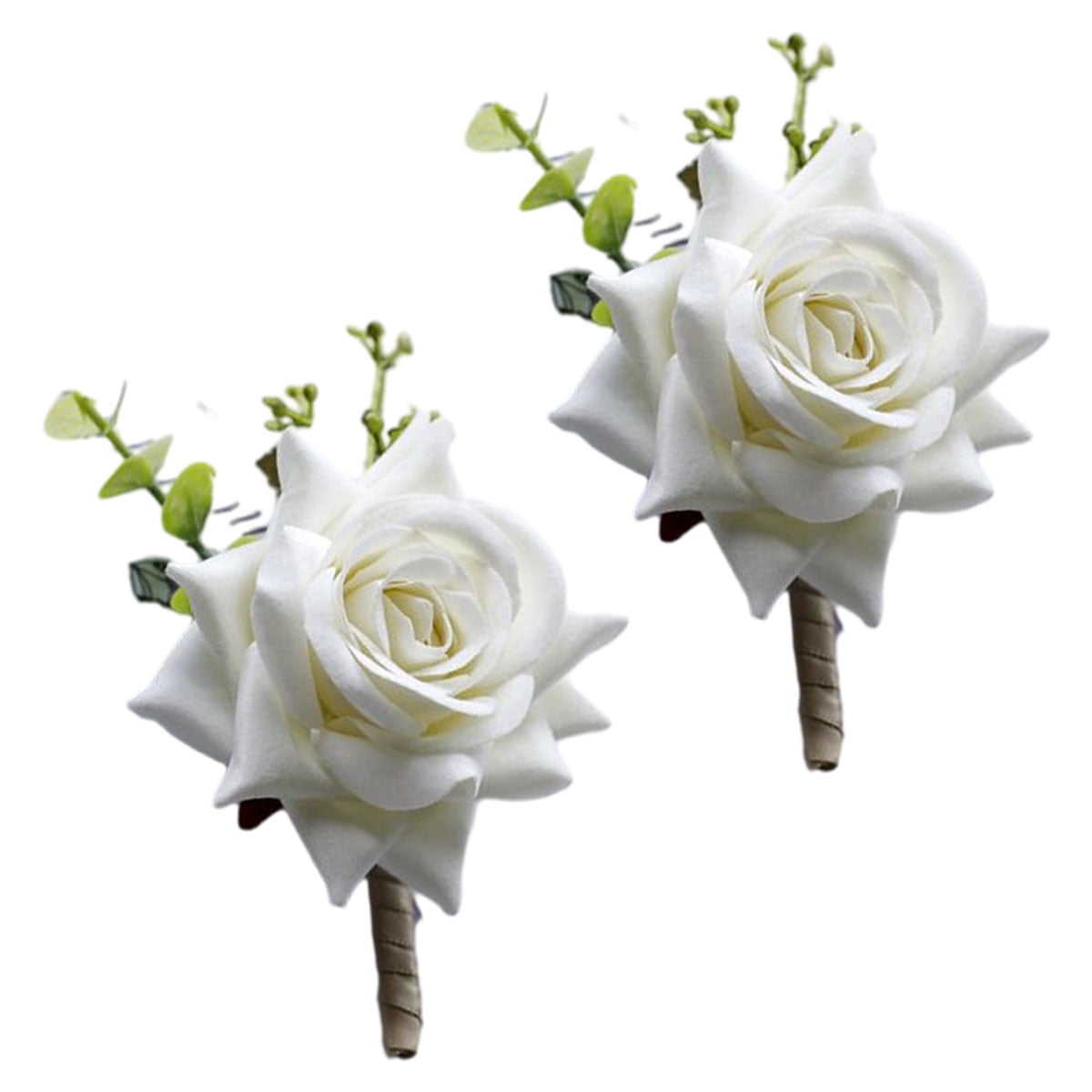 2 sets, wedding corsage, groomsman rose with pin, suitable for wedding ...