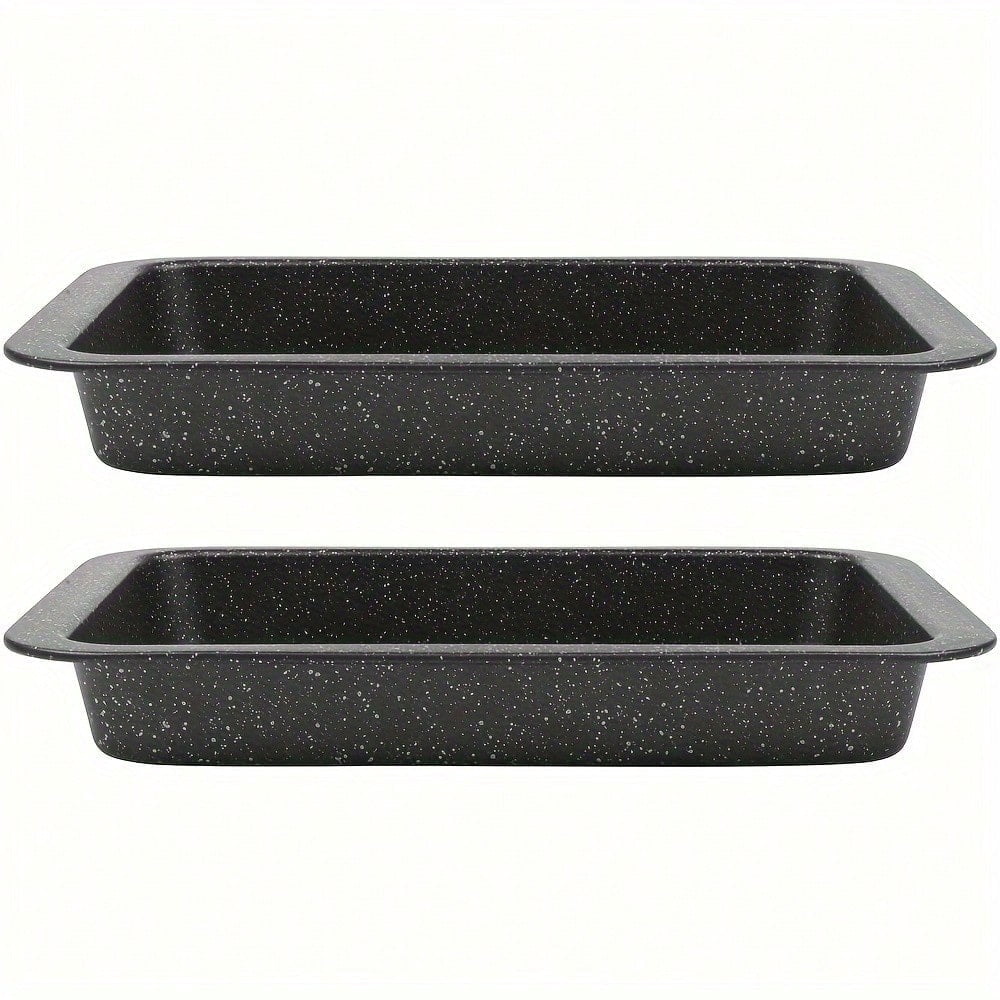 2 sheet coated baking pan/lasagna pan - non-stick coated, safe for oven ...