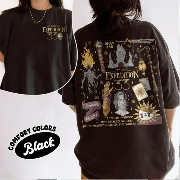 2 side Clair Obscur Expedition 33 T- Shirt, Esquie Game of the Year ...