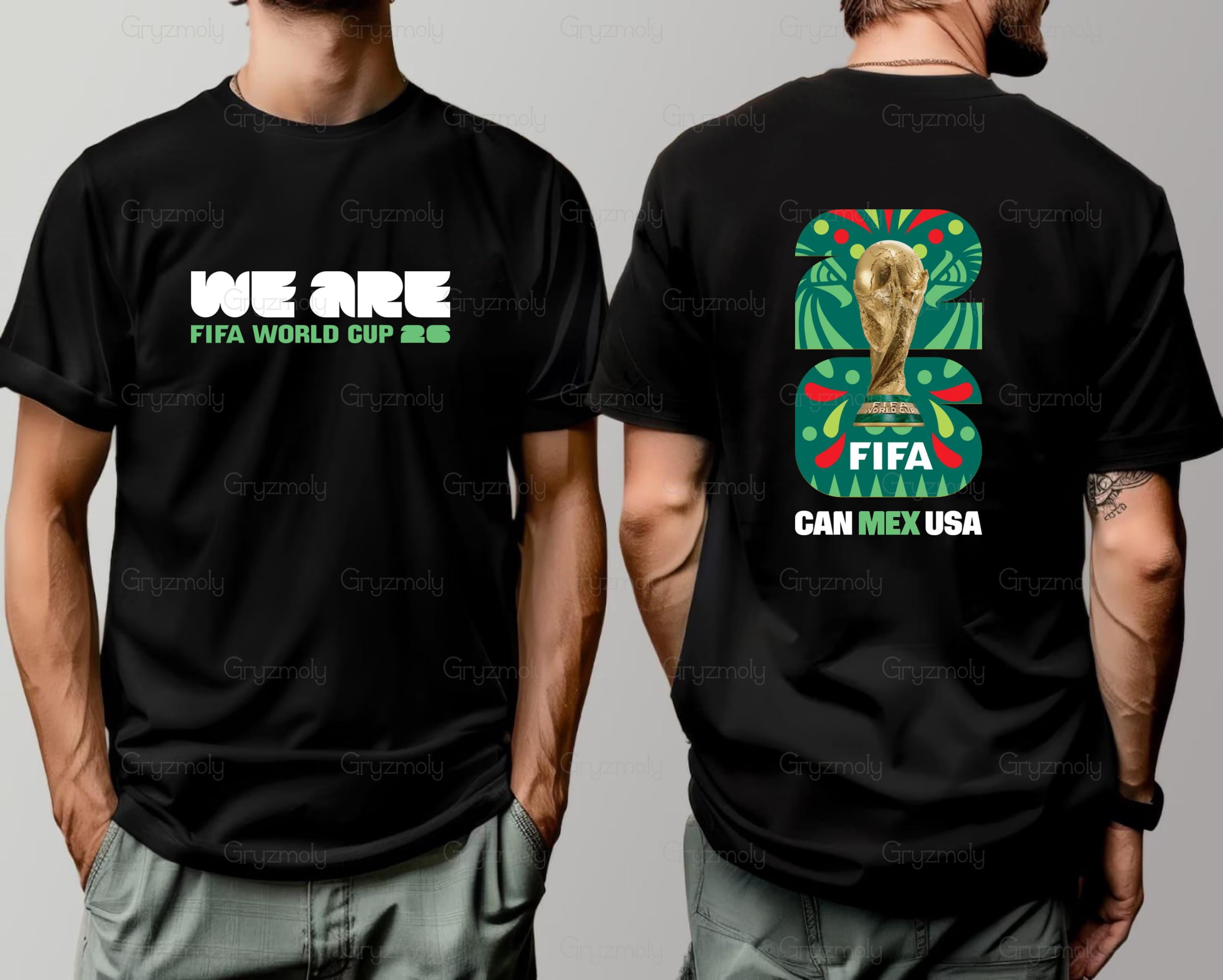 2 side FIFA World Cup 2026 T-Shirt, Canada Mexico USA T-Shirt, Football ...