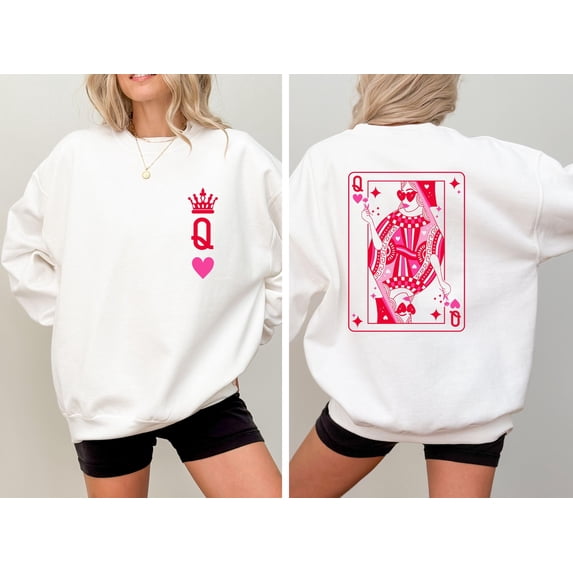 2-side Queen Heart Sweatshirt, Queen Sweatshirt, Valentines Day ...