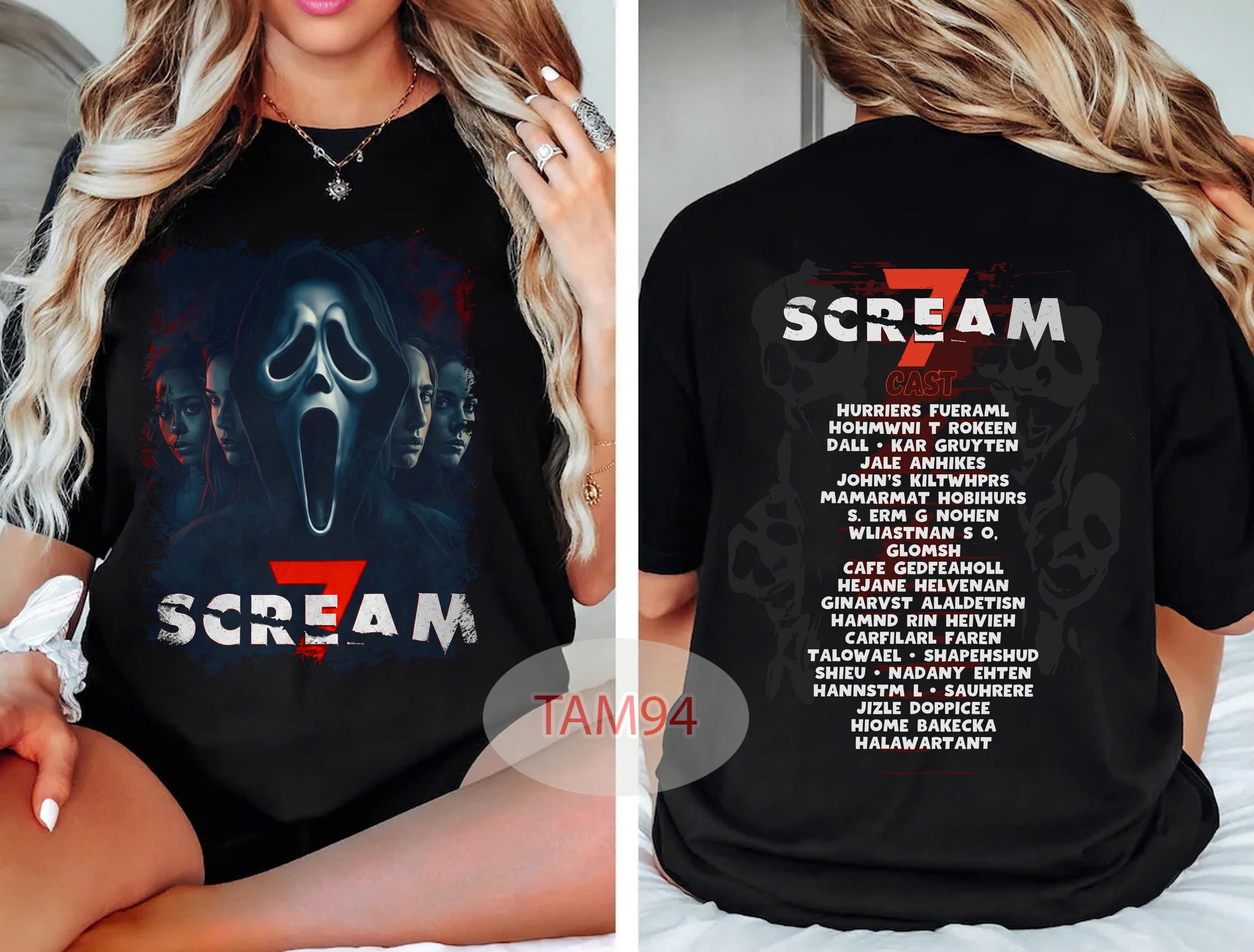 2 side Scream 7 30th Anniversary Kill Tour 2026 Tee, Scream 7 Cast 2 ...