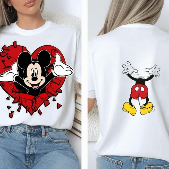 2 side Valentine Heart Shirt, Valentine T-Shirt, Front and Back Print ...