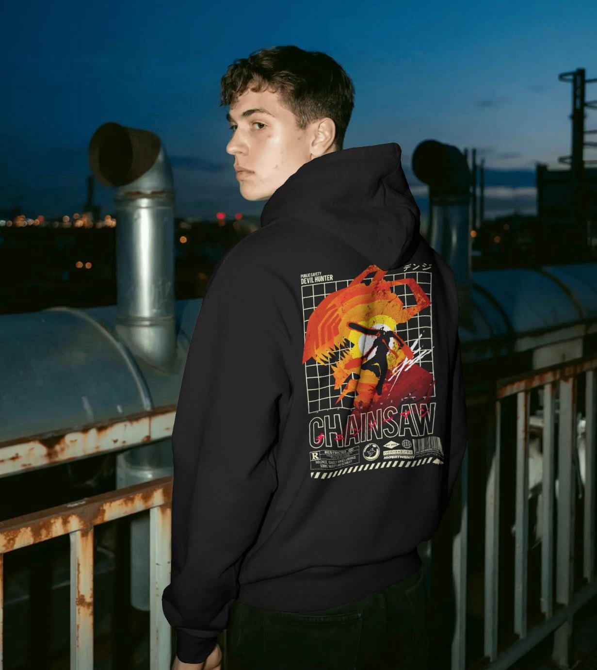 2 sided Chainsaw Man Devil Anime Design Hoodie | Aki Hayakawa Manga ...