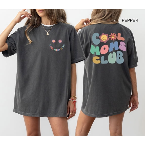 2 sided Cool Moms Club Shirt, Cool Mom T-shirt, Funny Mom Outfit, Best ...