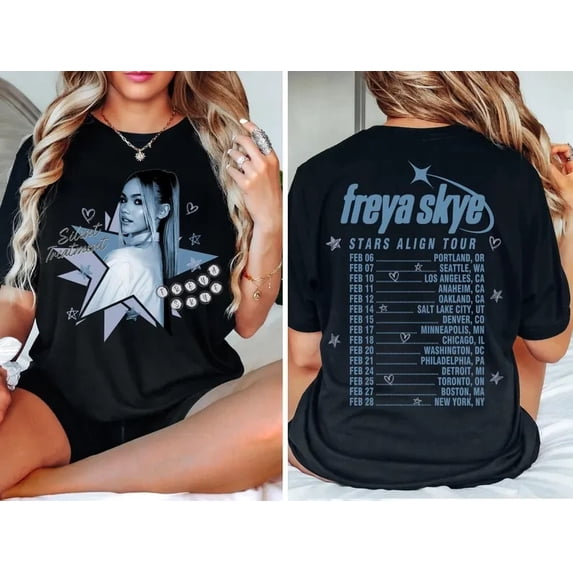 2-sided Freya Skye Silent Treatment Shirt, Stars Align Tour 2026 ...