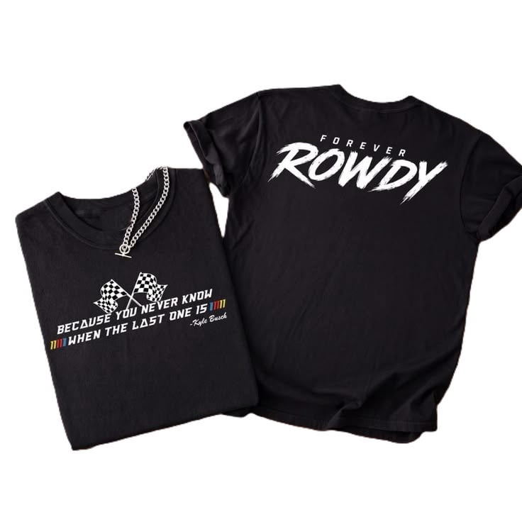 2 sided Kyle Racing Tribute Tee, Vintage Row.dy Motorsport Fan Shirt ...