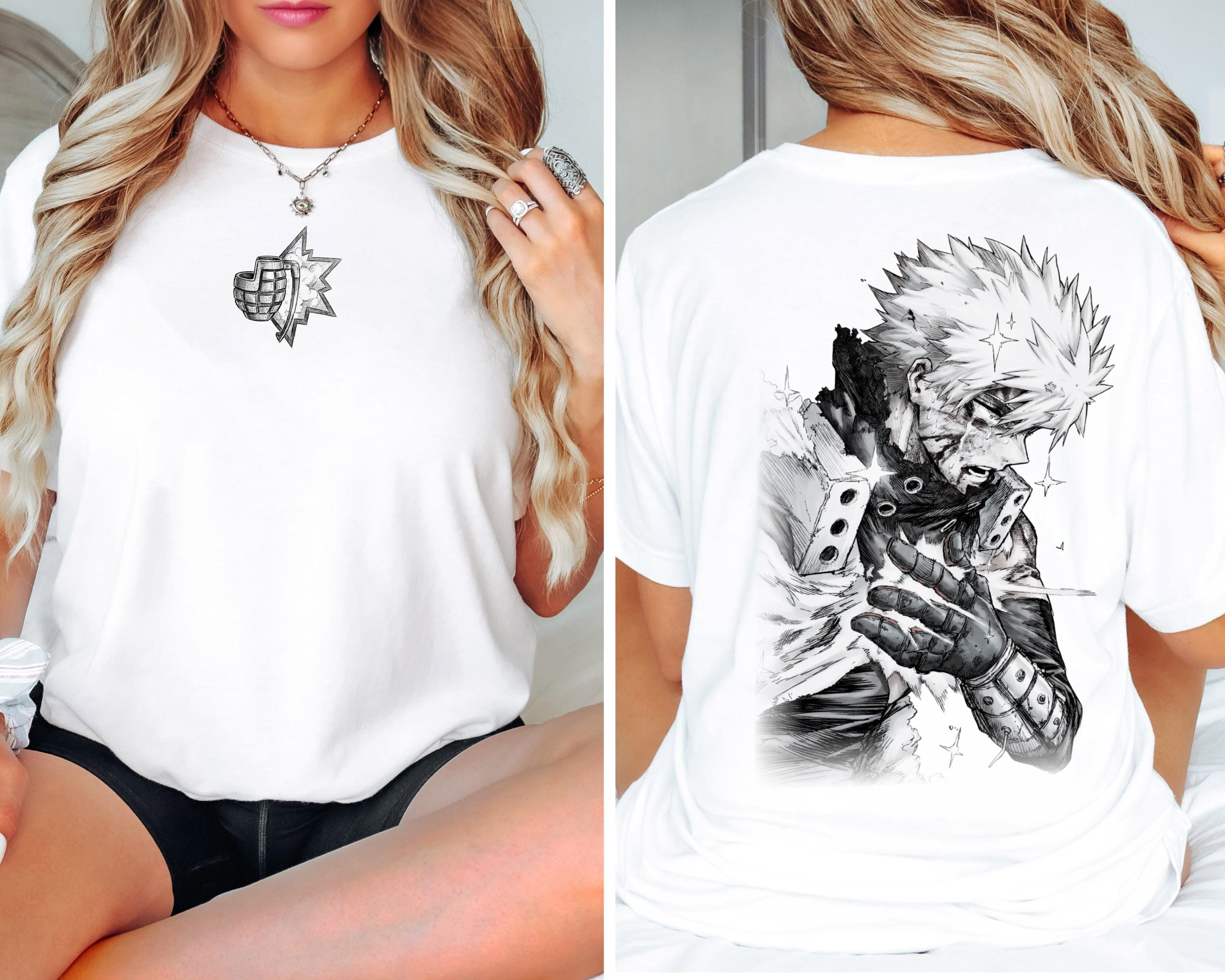 2 sided MHA Bakugo Anime Vintage T-Shirt, Anime Manga Shirt, Anime ...