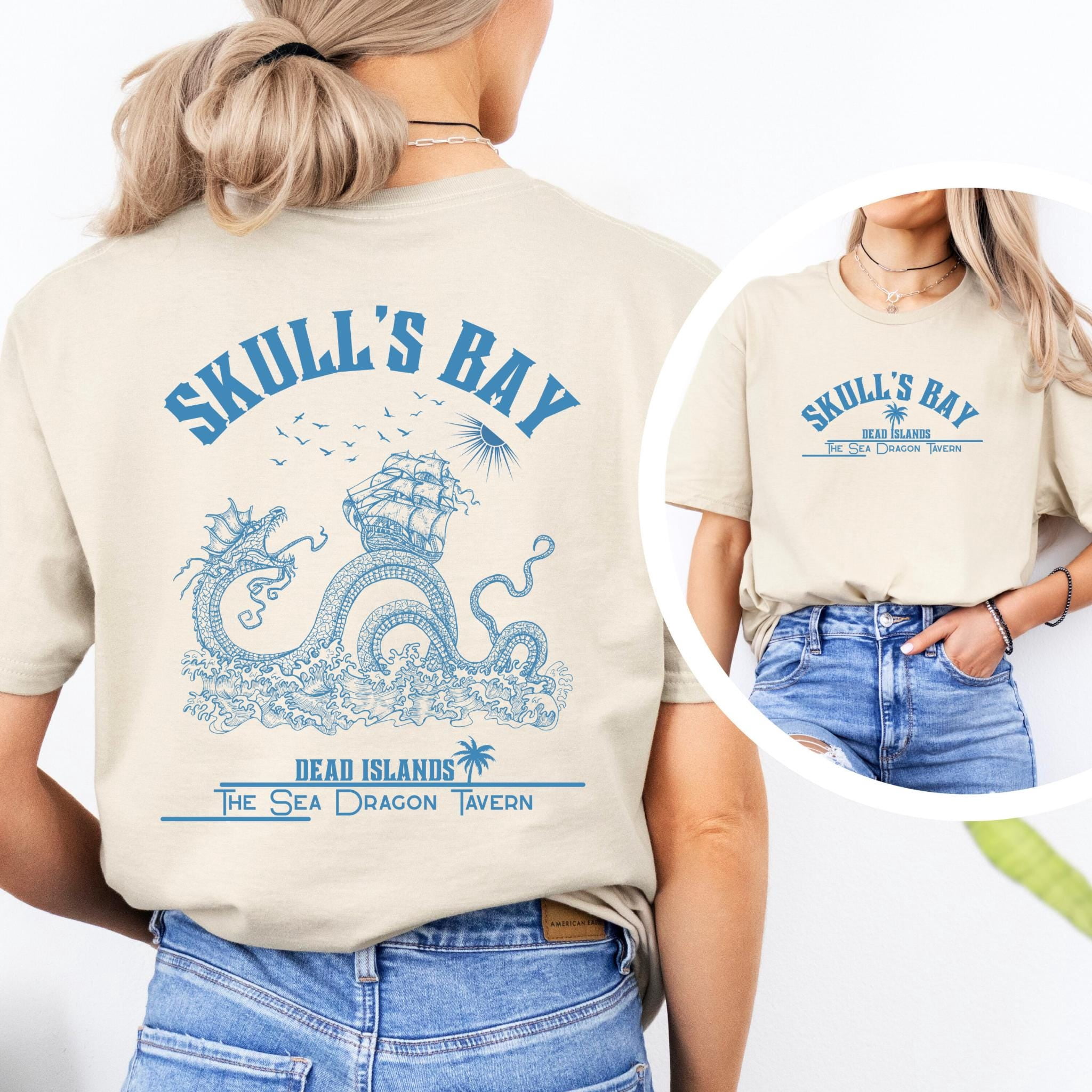 2 sided Skulls Bay T-shirt Throne of Glass Terrasen Bookish Gifts T ...