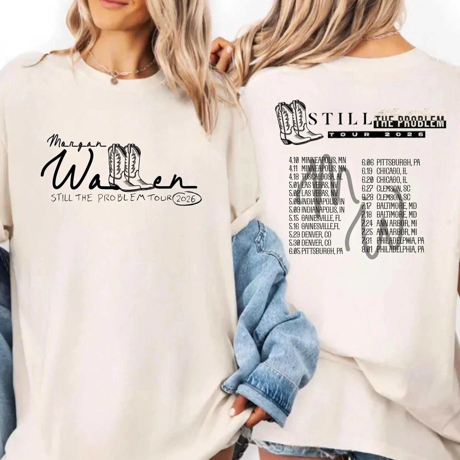 2 sides 2026 Still the Problem Morgan Wallen Tour T-shirt - Walmart.com