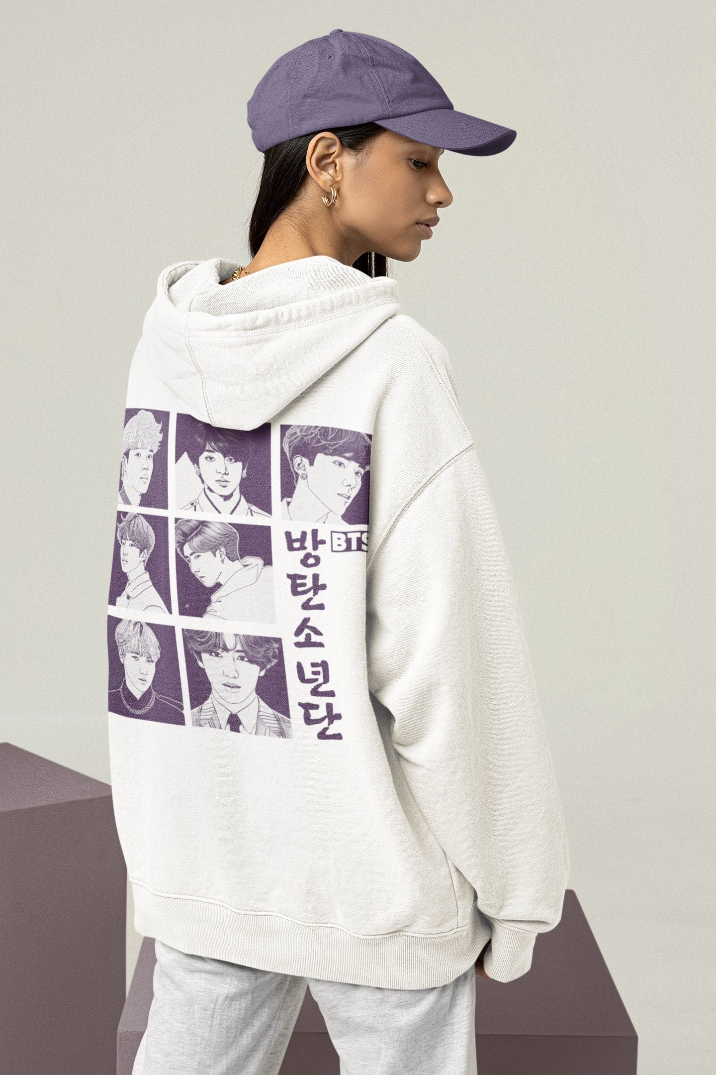 2 sides B.T.S Merch Hoodie KPop Korean Fashion B.T.S Army Fan Gift RM V ...