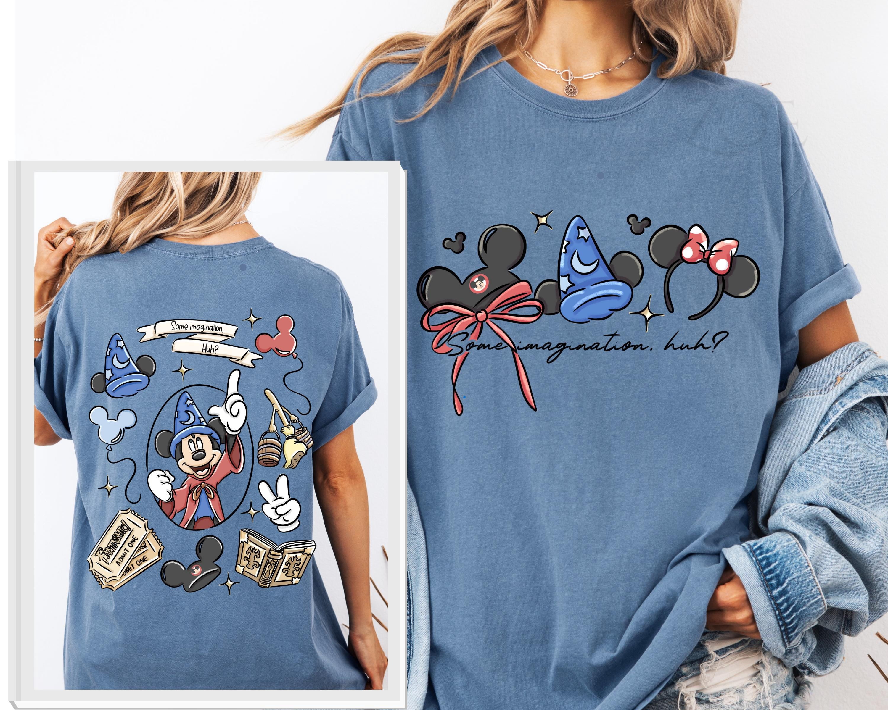 2 sides Disney Coquette Bow Mickey Sorcerer Some imagination huh T ...