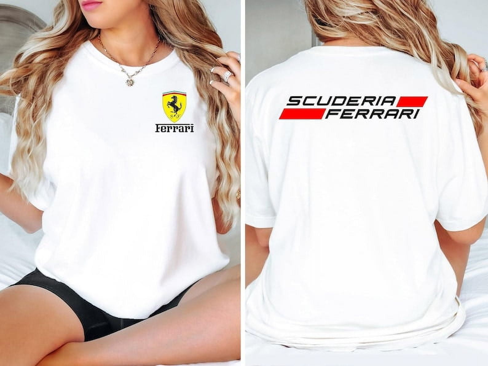 2 sides Ferrari Shirt, Ferrari T-Shirt, Ferrari F1 Shirt, Formula 1 ...