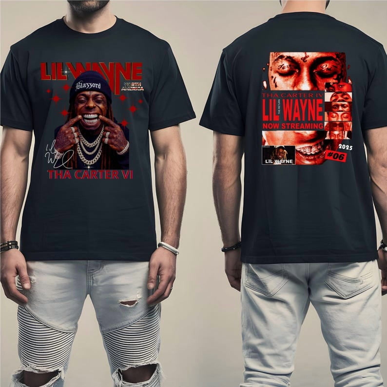 2 sides Lil Wayne The Carter VI Tour shirt, Lil WAYNE Tour 2025 North ...