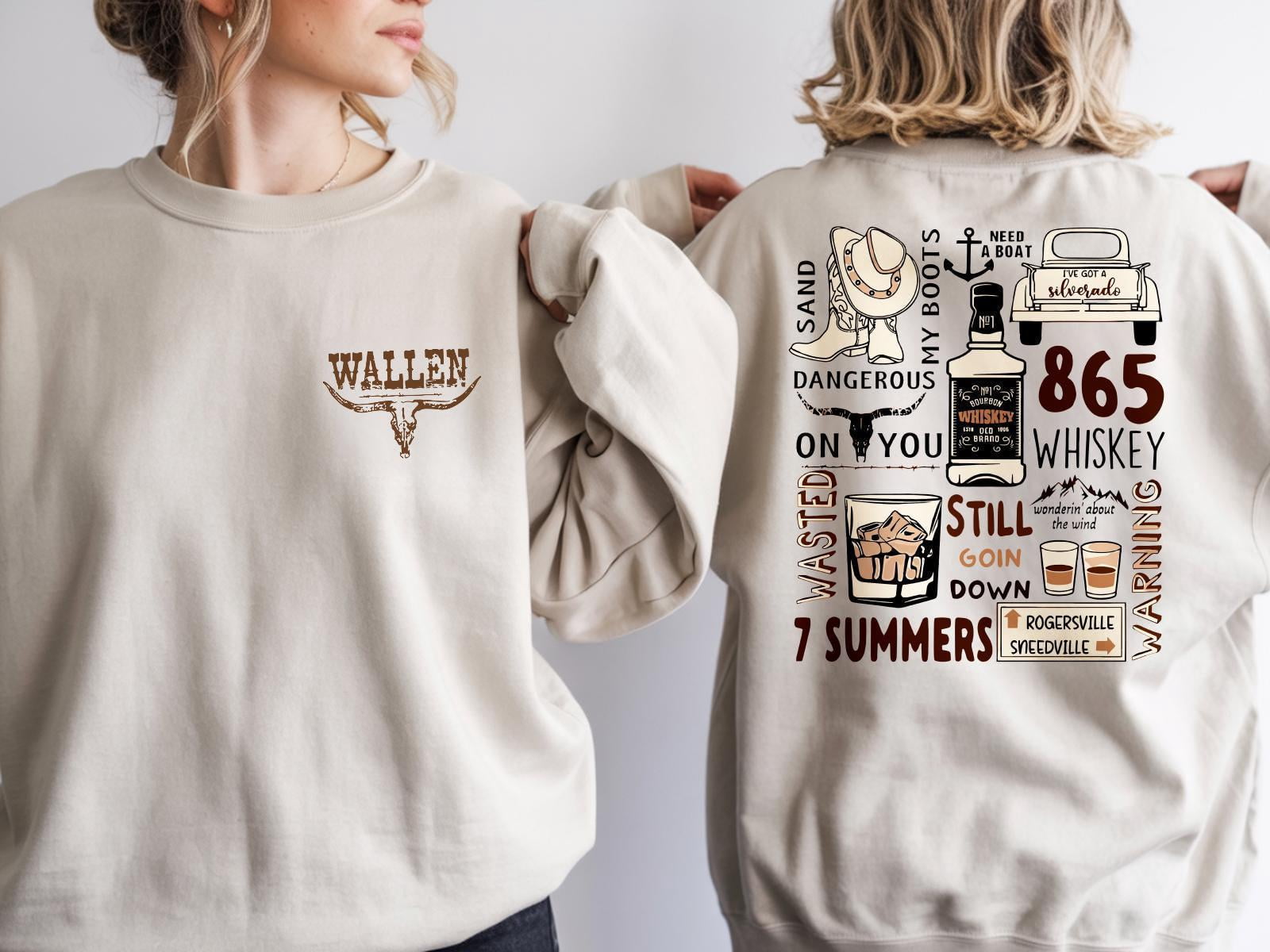 2 sides M0rgan W@llen Tour Sweatshirt, Wallen Concert Country Music ...