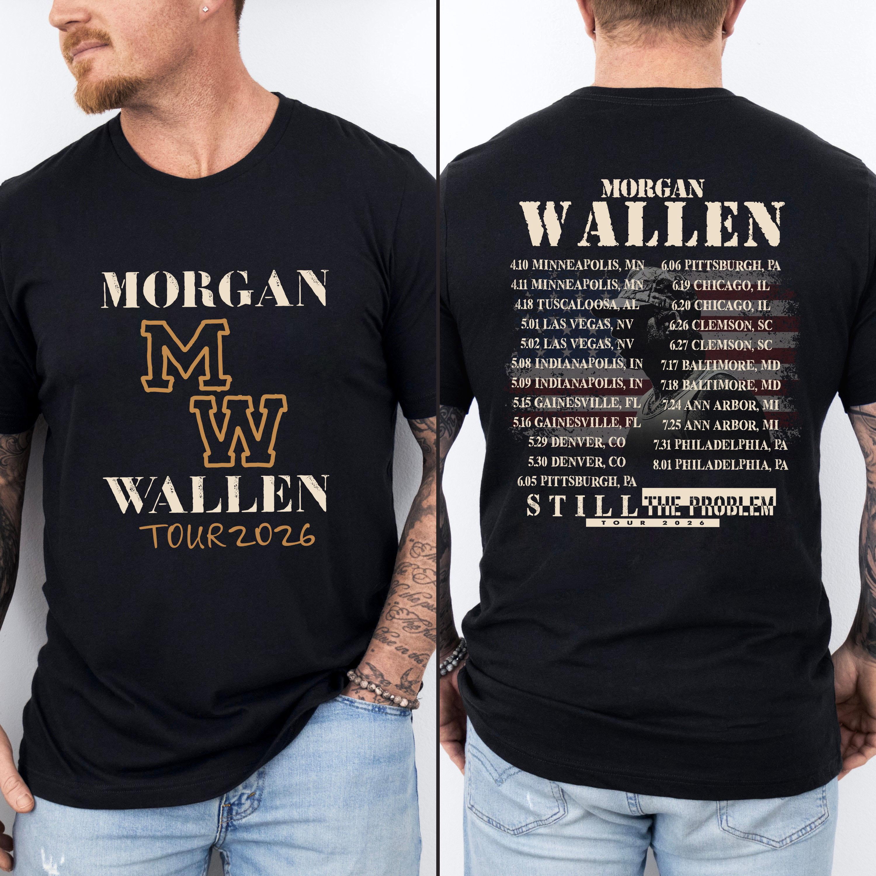 2 sides Morgan W@llen Tour 2026 T-Shirt, Country Concert Tee - Walmart.com