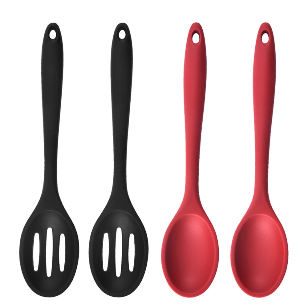 2 silicone non-stick spoons, BPA-free, food-grade edible spoons ...