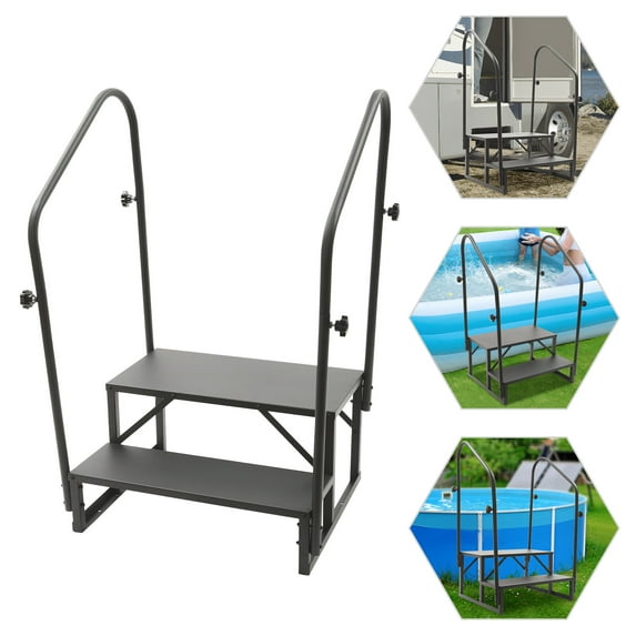 2-step Stairs Steps RV Steps with Handrail Stairs Steps for Home RV ...