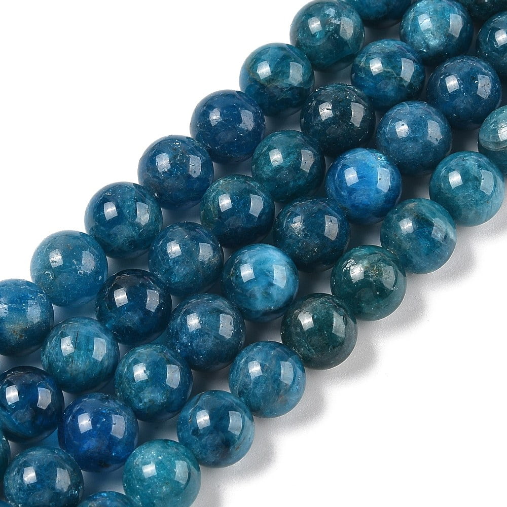 2 strand Round Natural Apatite Beads Strands Grade A 10mm Hole: 1mm ...