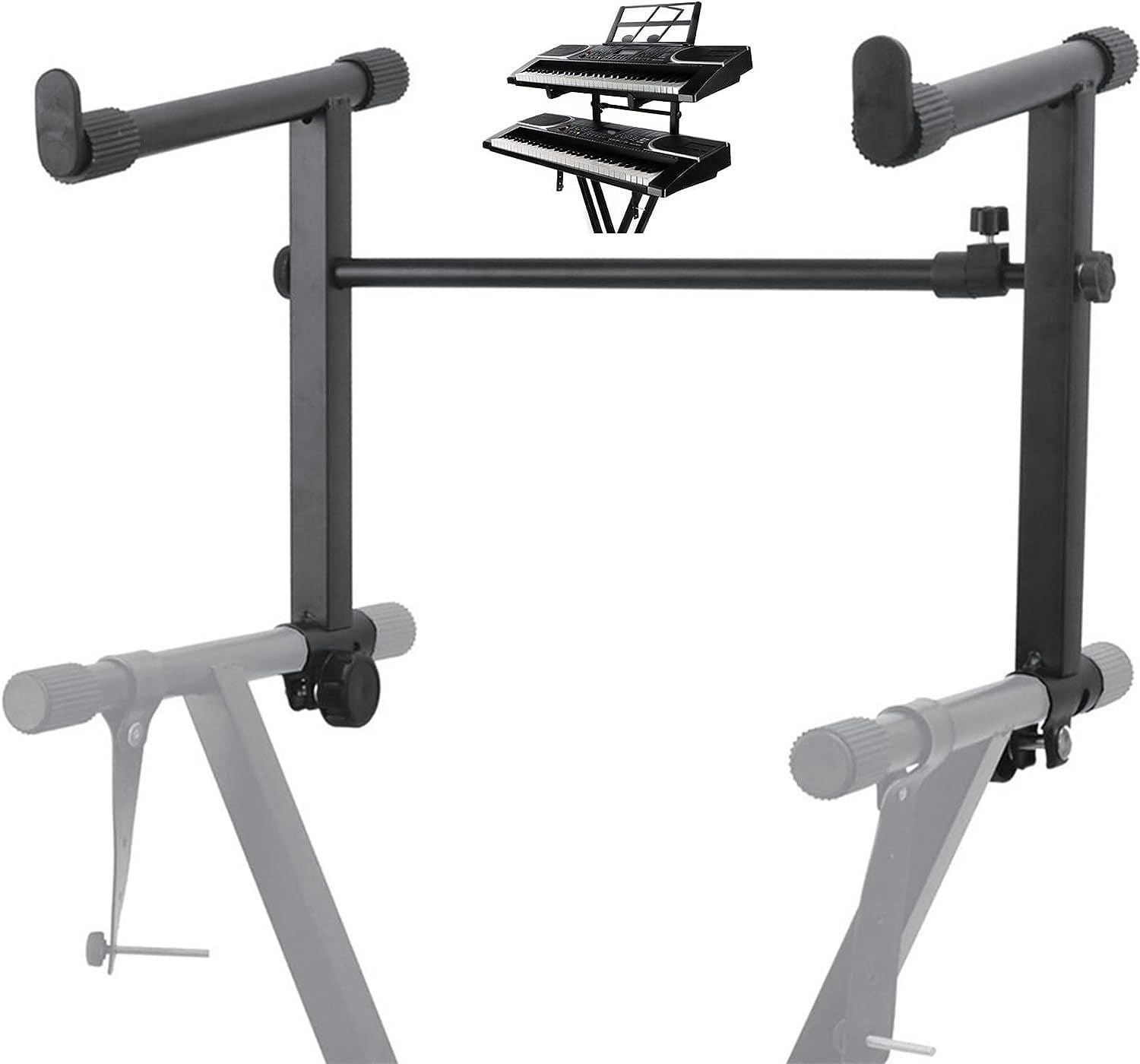 2 tier Keyboard Stand Extension Adapter Adjustable Width 2nd Tier X ...