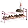 2-tier Pink Expandable Shoe Rack Small Space Organizer - Walmart.com