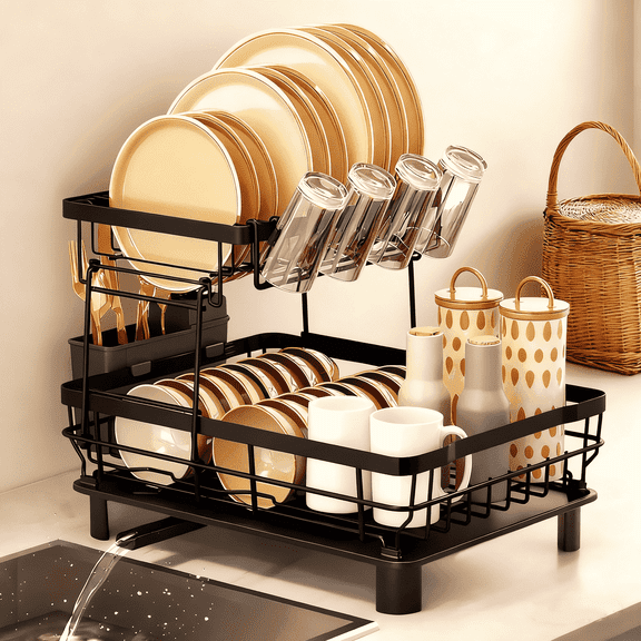 Dish Drying Rack Expandable Dish Rack for Kitchen Counter Stainless ...