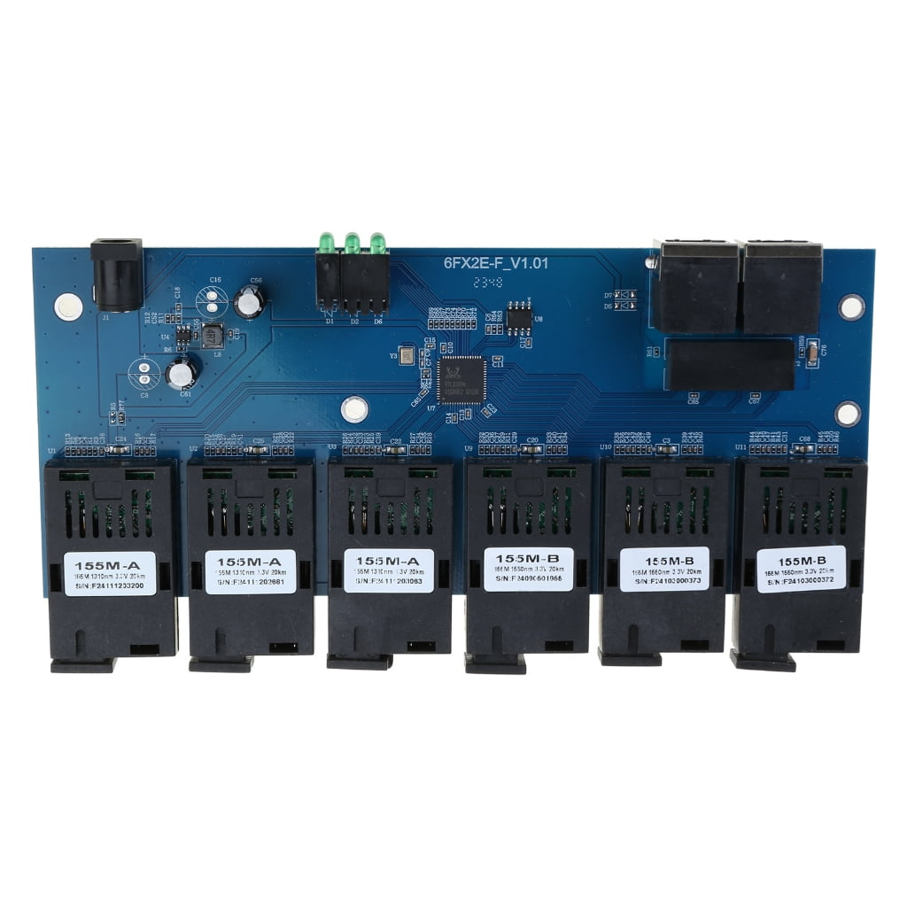 2 to 6SC Fiber Optics Connector 100M PCBA Board Fiber Optics Media ...