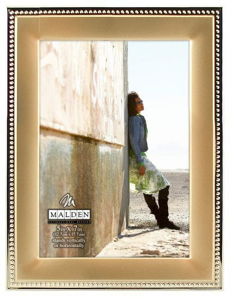 2-tone Golden 5x7 frame with Caviar Bead Trim - 5x7 - Walmart.com