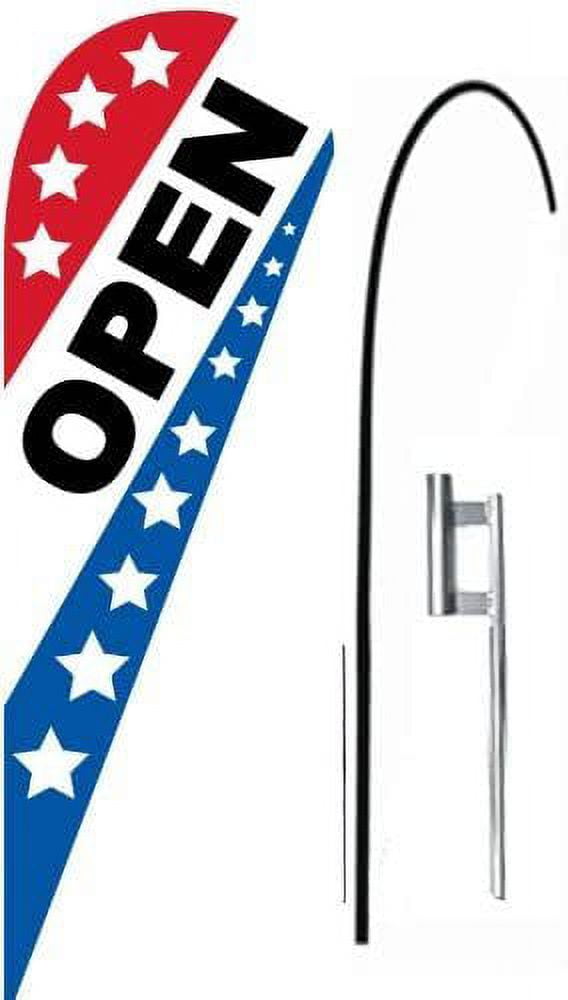 2 two OPEN red/wh/bl 10.5' TEARDROP BLADE FLAGS KIT - Walmart.com