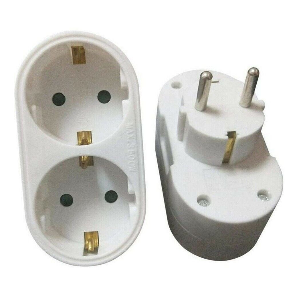2-way EU socket multiple plug power strip triple plug adapter - Walmart.com
