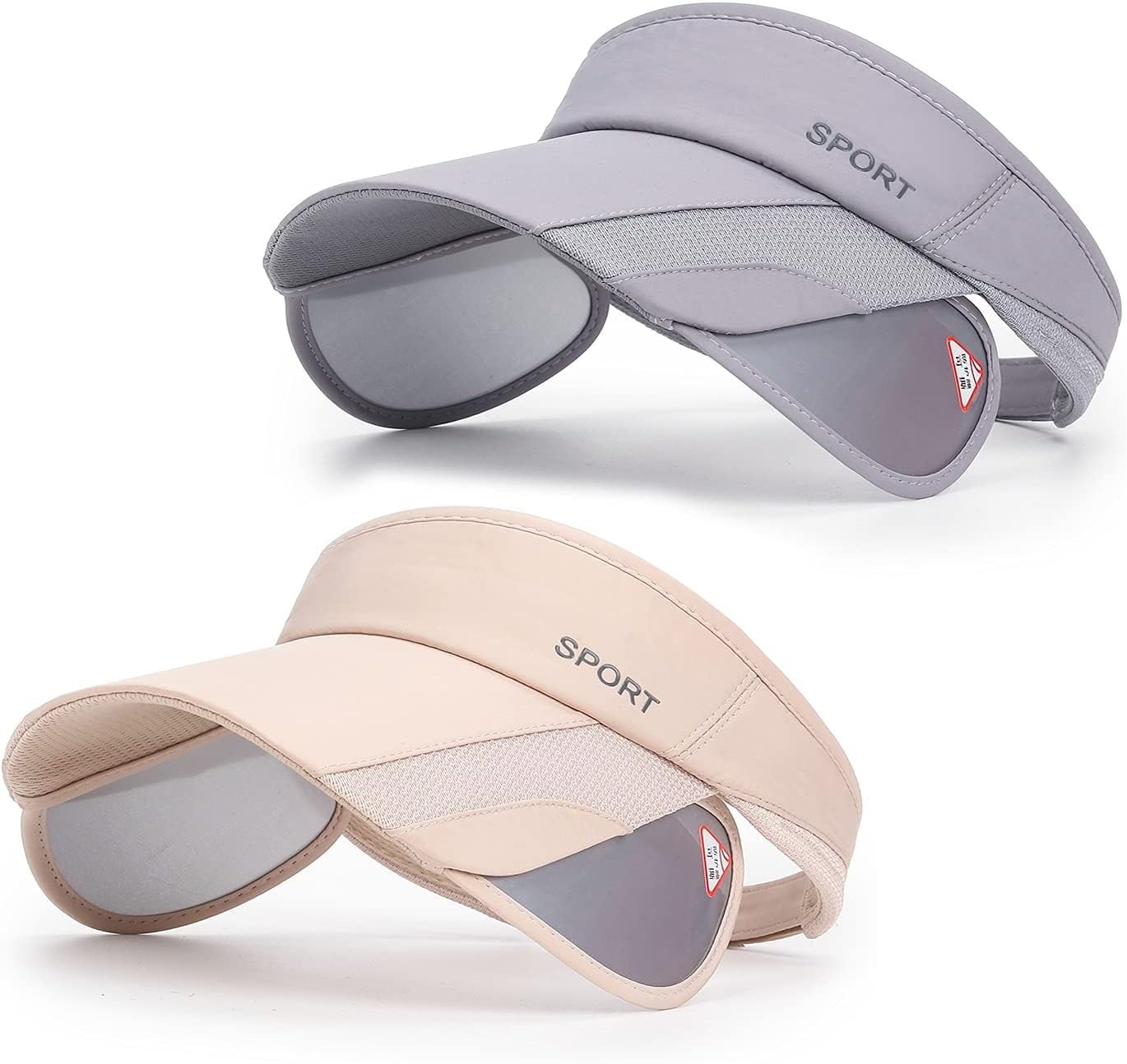 2 women's sun protection golf hats - Adjustable telescopic brim beach ...