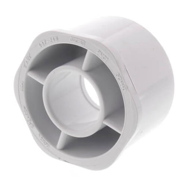 2 x 0.75 in. PVC Schedule 40 Reducer Socket Bushing, White - Walmart.com