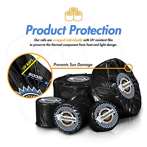 2" x 1.5" Direct Thermal Label - Compatible with Rollo Label Printer ...