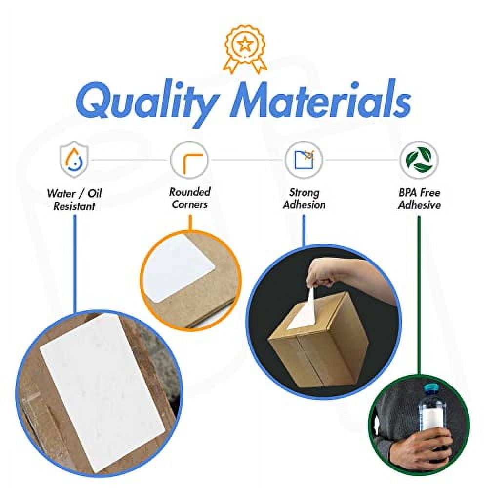 2" x 1.5" Direct Thermal Label - Compatible with Rollo Label Printer ...